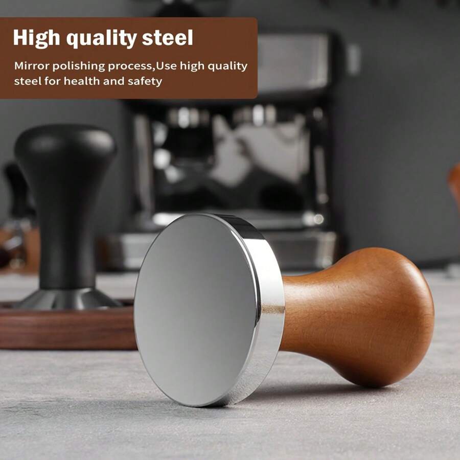 1pc 2/2.1/2.3inch Espresso Tamper, Flat Bottom Tamping Tool, Coffee ...