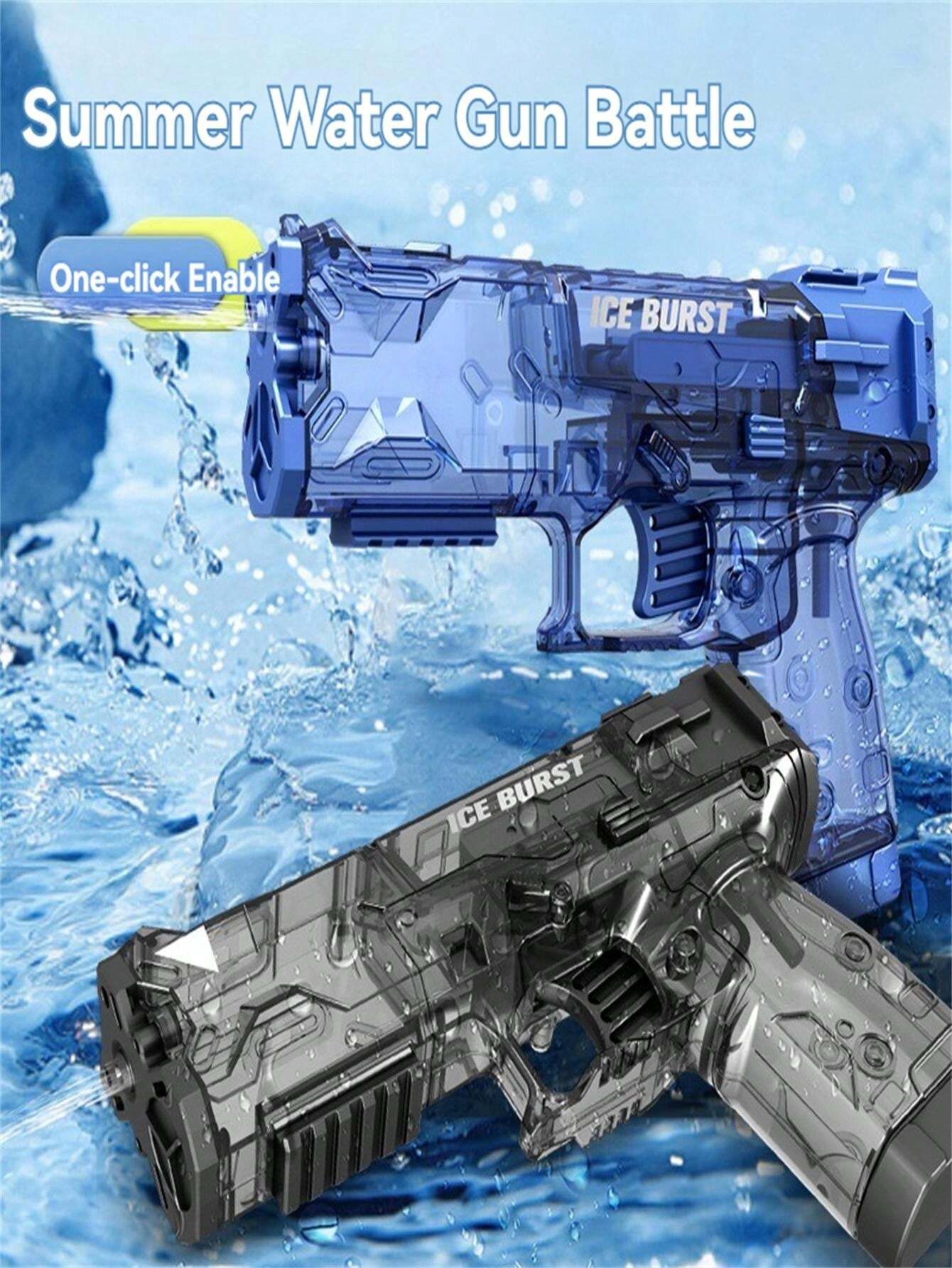 1pc Children's Manual Ice Breaking Water Gun, Mechanical Linkage Recoil ...