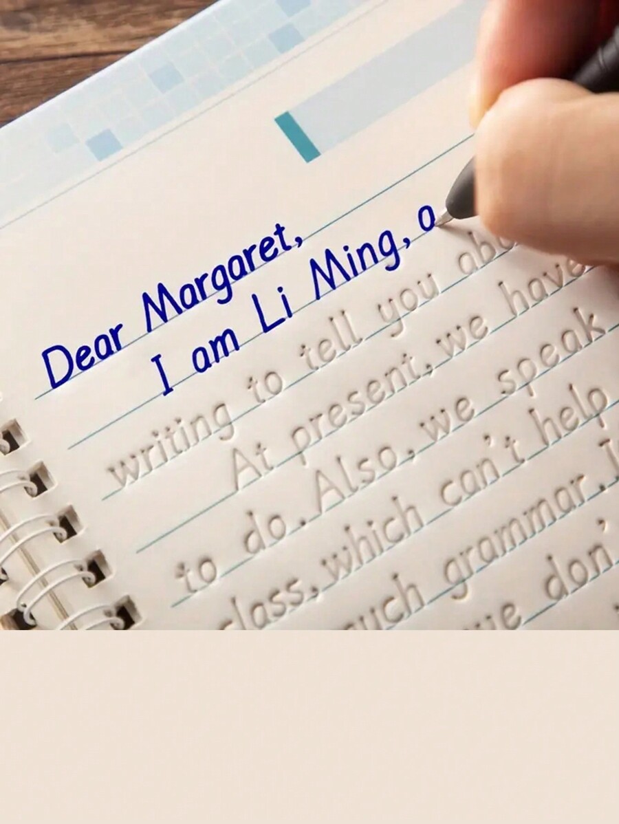 English Italic 3D Groove Practice Workbook For Calligraphy Practice ...