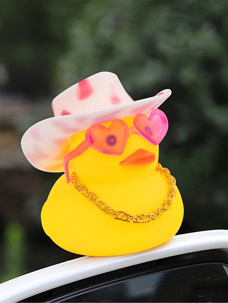 DIY gele eend auto-interieurornamentset voor dashboard en ...