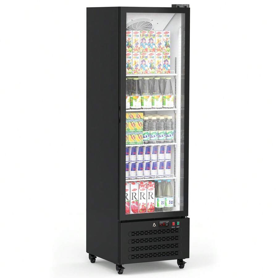 Commercial Glass Door Display Refrigerator, 11.6 Cu. Ft. Merchandiser ...