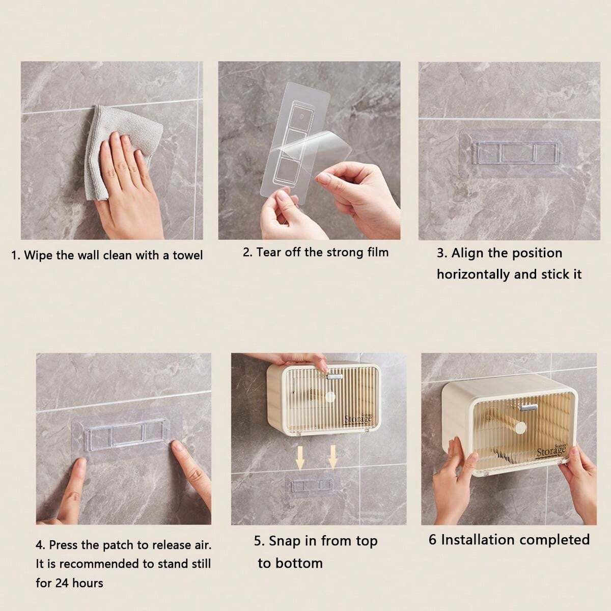 Japanese-Style Facial Cloth Storage Box, Tissue Paper Holder, Towel ...