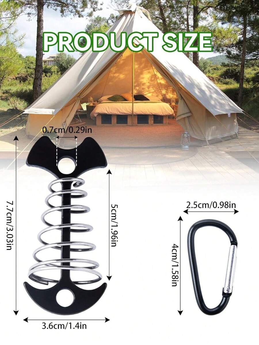 CHANGE MOORE Deck Anchor Pegs With Carabiners: Aluminum Deck Tie Down ...