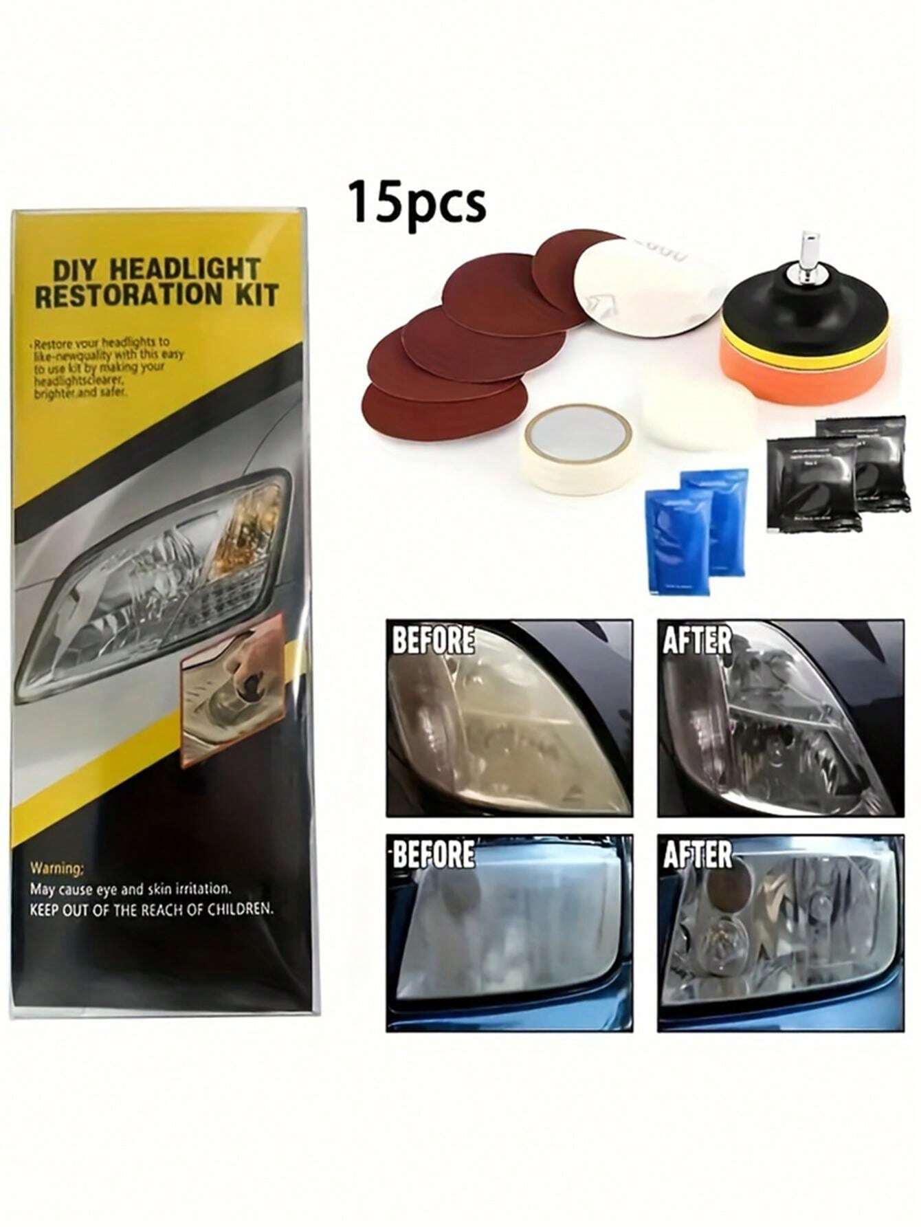 Car Headlight Restoration Polishing Kit, Headlight Repair Kit ...