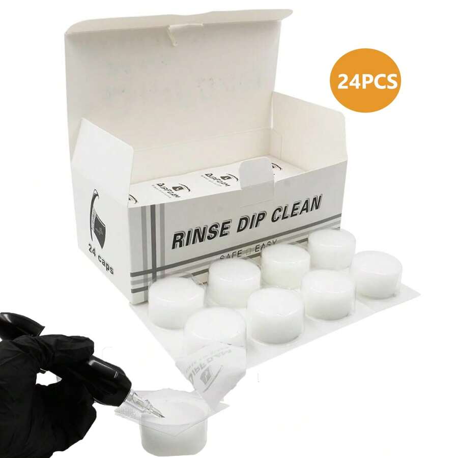 Dip Foam - 24Pcs Dip Cups Rinse Caps Tip Rinse Dip Clean Professional ...