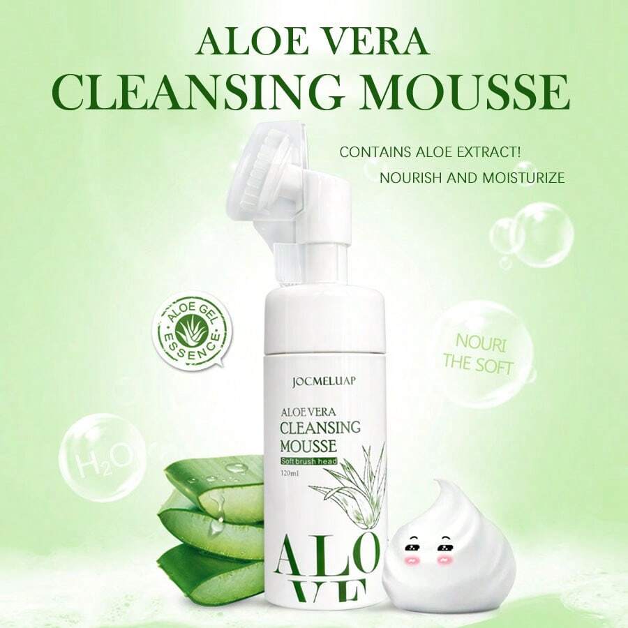 Aloe Vera Cleansing Mousse Amino Acid Facial Cleansing Mousse, Rich And ...