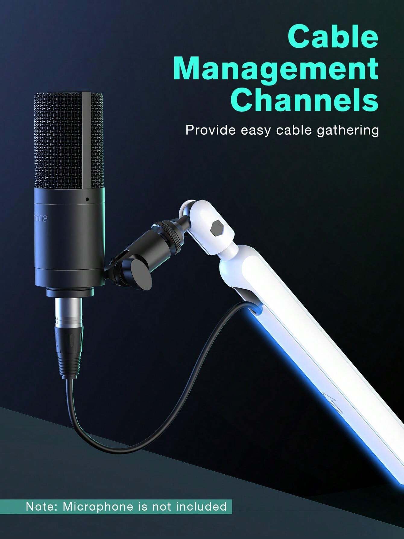 Fifine FIFINE Low Profile Boom Arm Microphone Stand, Adjustable Metal ...