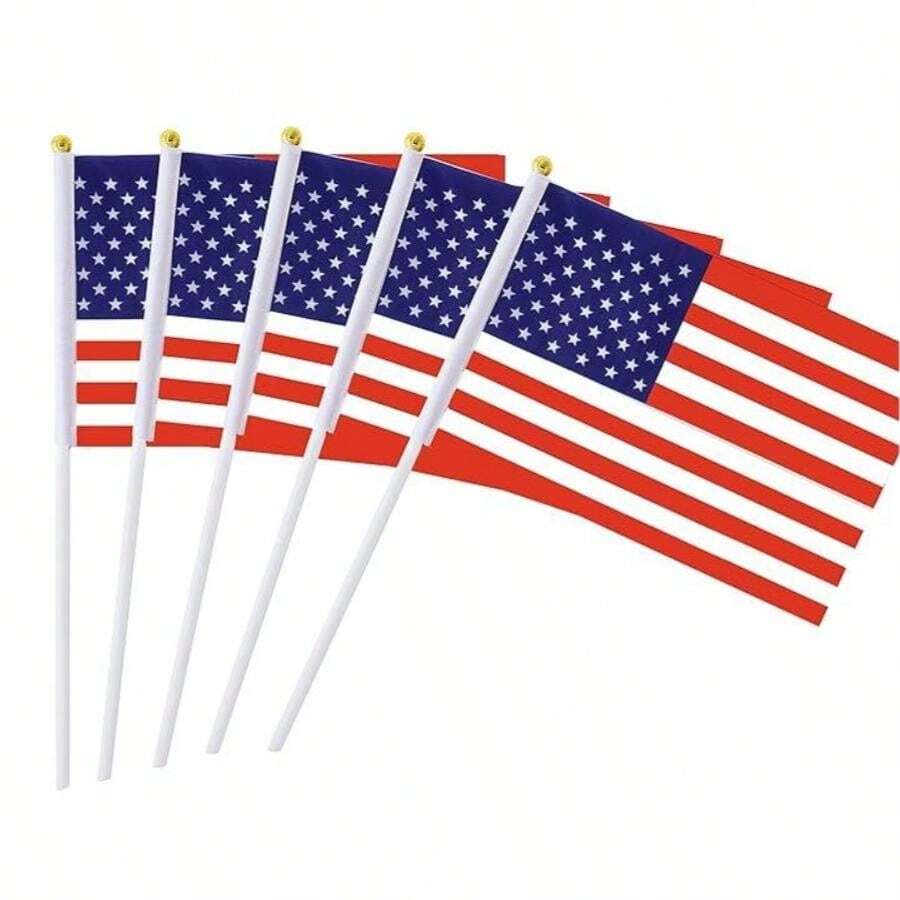 12 piezas de banderas pequeñas de Estados Unidos en palillos con punta ...