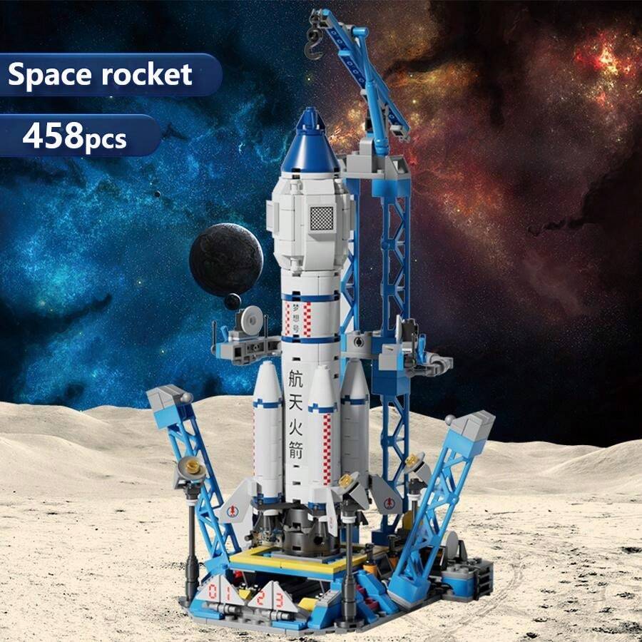 DIY Spacecraft Rocket Model Assembly Puzzle Building Blocks, Children's ...