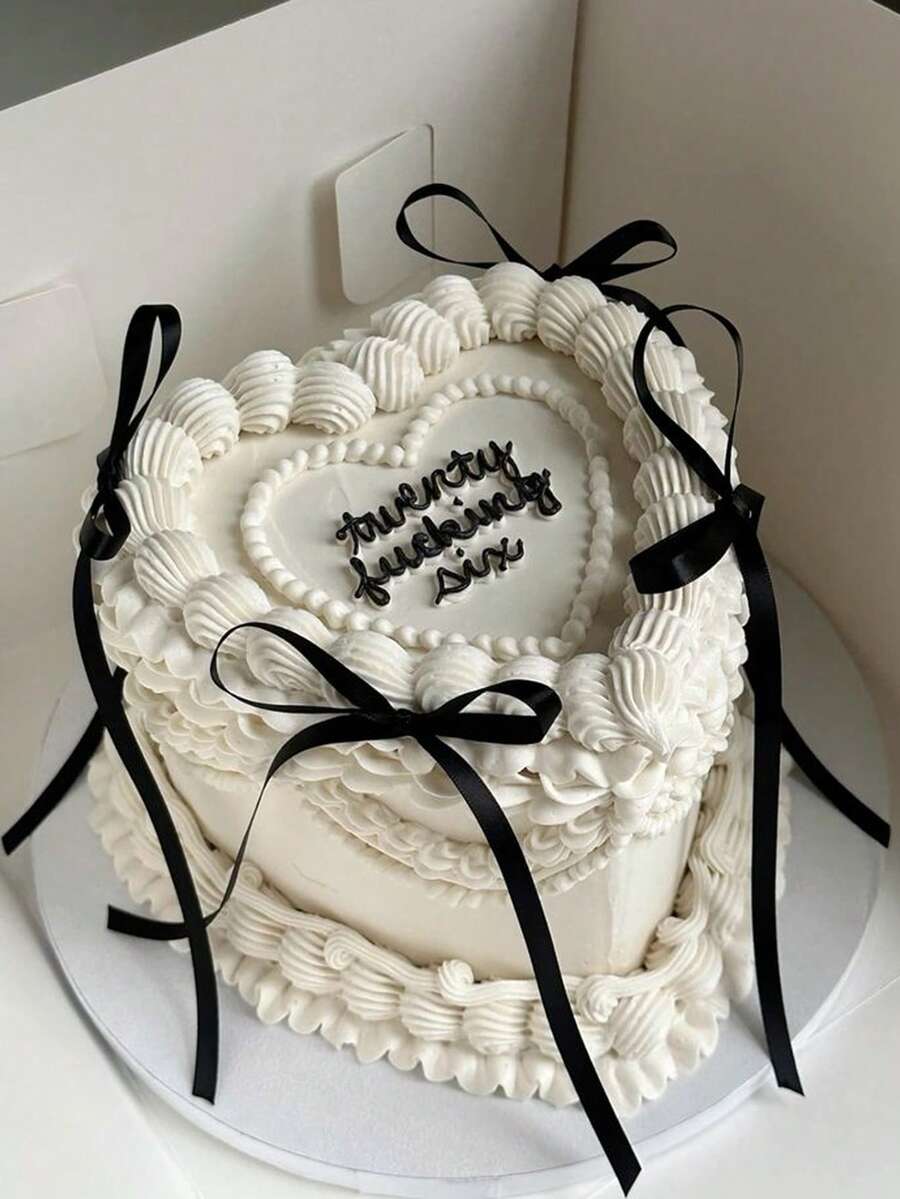 20pcs Ribbon Bow Cake Decorations, Black Silk Cake Skirt, Graduation ...