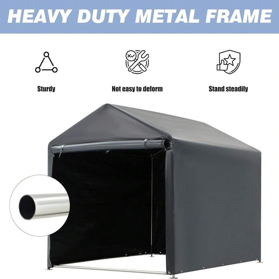 Portable Storage Shed 5x7ft, Heavy Duty Outdoor Storage Shed With ...