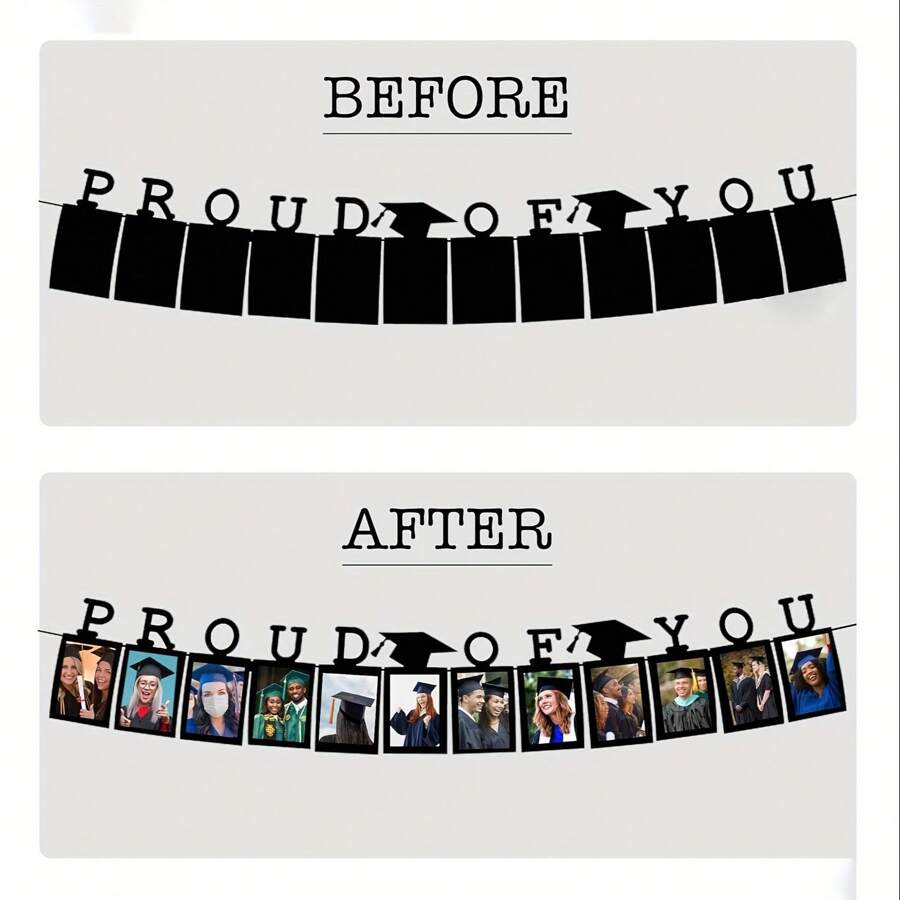 Graduation Photo Banner No DIY, Graduation Picture Banner Personalized ...