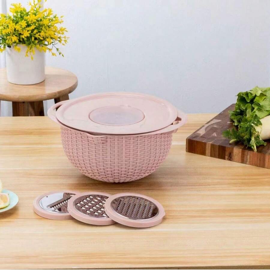 1pc Multi Functional Drainage Basin With Double-Layer Rotating Wire ...