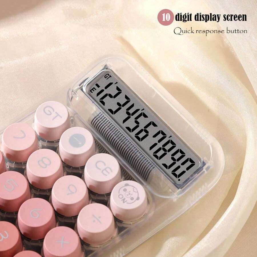 1pc Gradient Calculator Big Buttons 10 Digits, Transparent Shell ...
