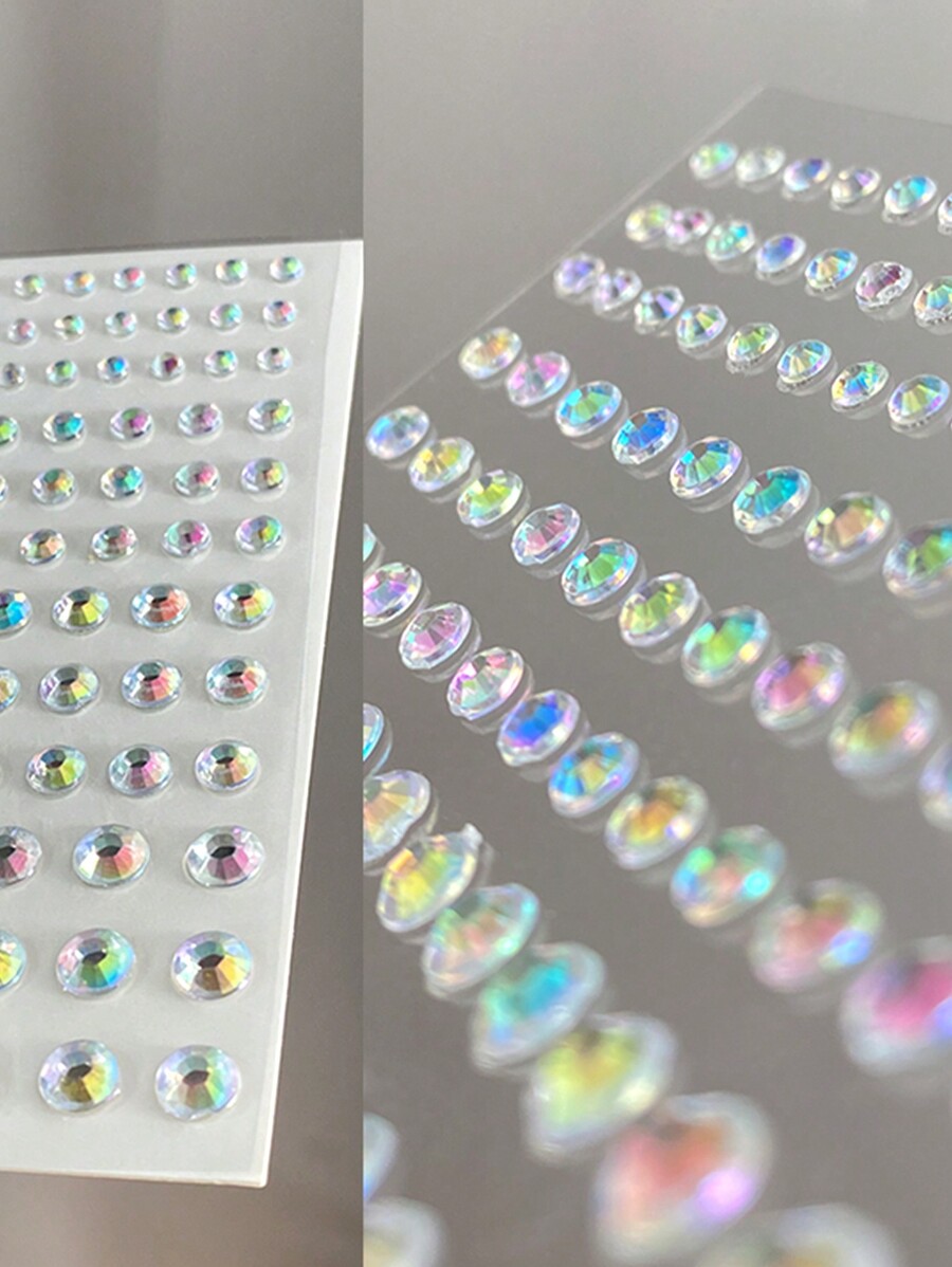 2 pièces autocollant visage et corps strass de festival, autocollant ...