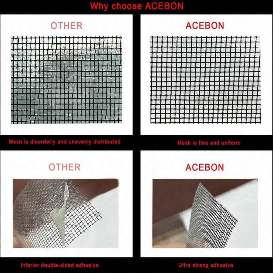 1 Rollo de Cinta de Reparación para Pantallas de Ventanas, 1.8m, Cinta ...