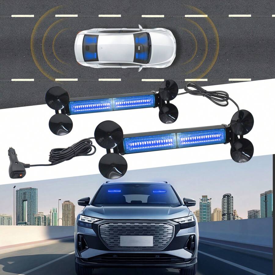 Emergency Strobe Traffic Advisor Light Bar 40 LED Dashboard Safety ...