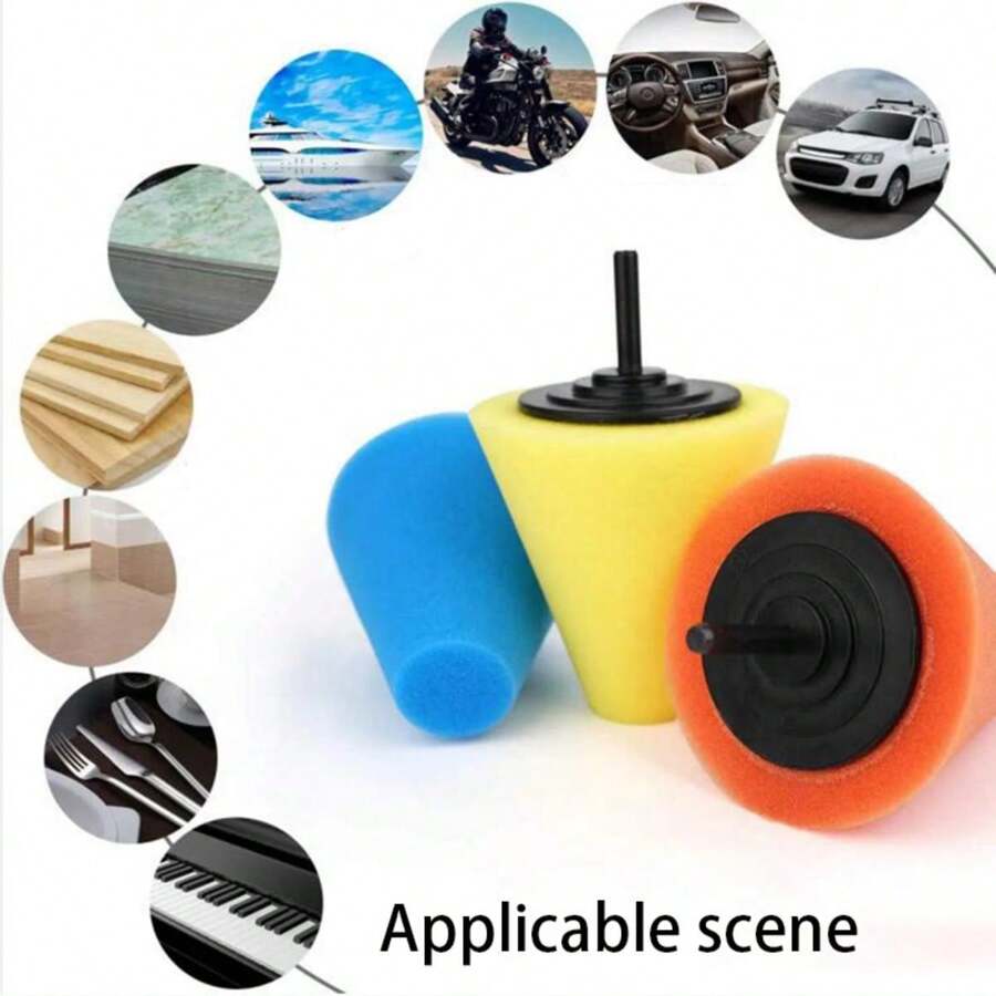 1 Piece Premium Car Wheel Polishing Cone - Easy To Use Sponge Polishing ...