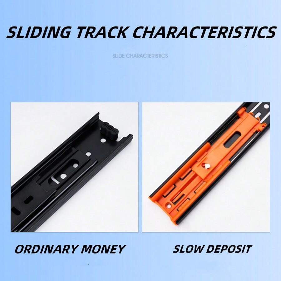 Cold Rolled Steel Drawer Tracks Ball Bearing Cabinet Furniture Rails ...