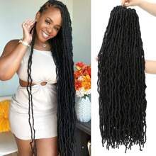 1 Packs Faux Locs Crochet Braiding Hair Soft Locs ,30 Inch Brown Long ...
