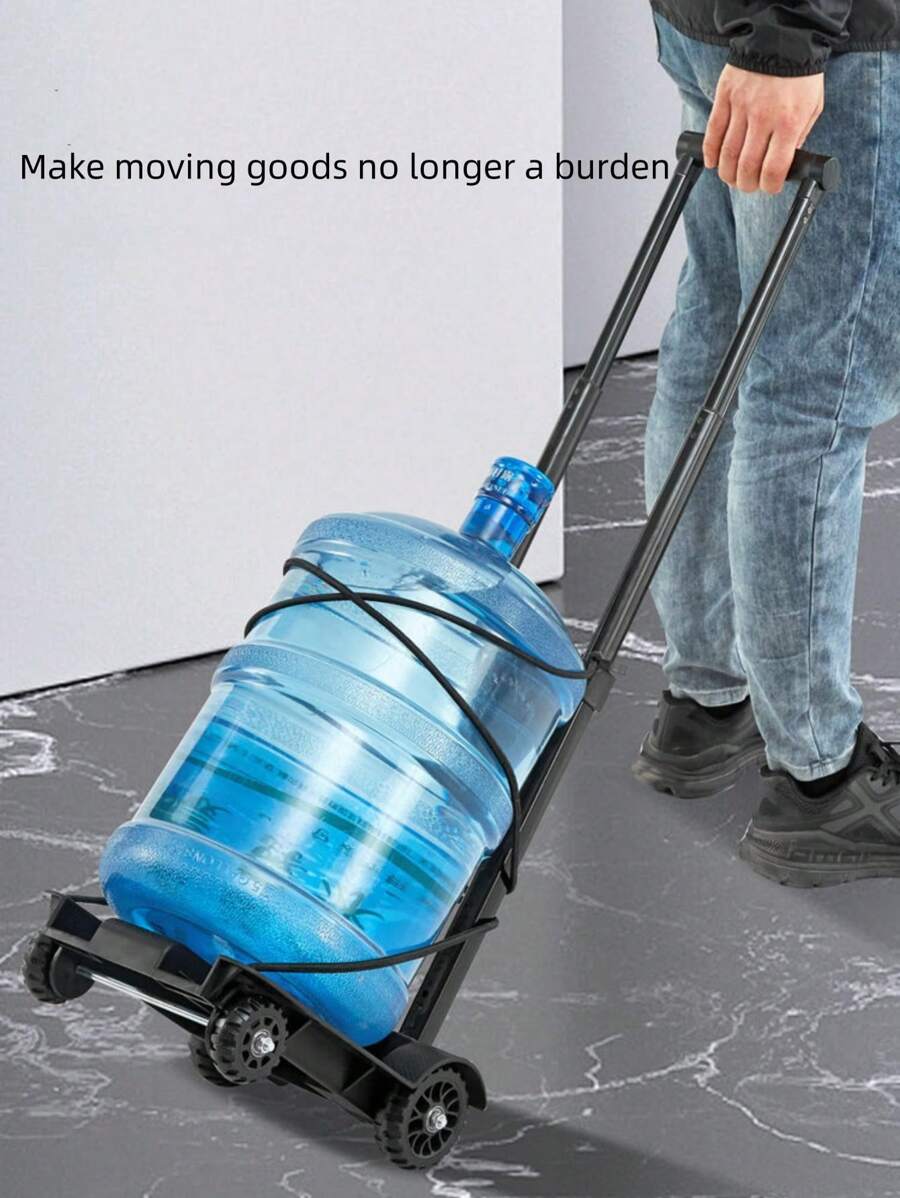 A Small Portable Household Trolley, Retractable Pull Rod, Can Be ...