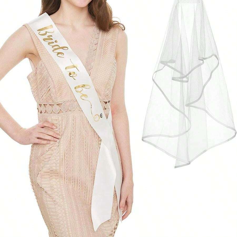 Bachelorette Party Sash + Veil - Bride To Be | Bachelorette Party ...