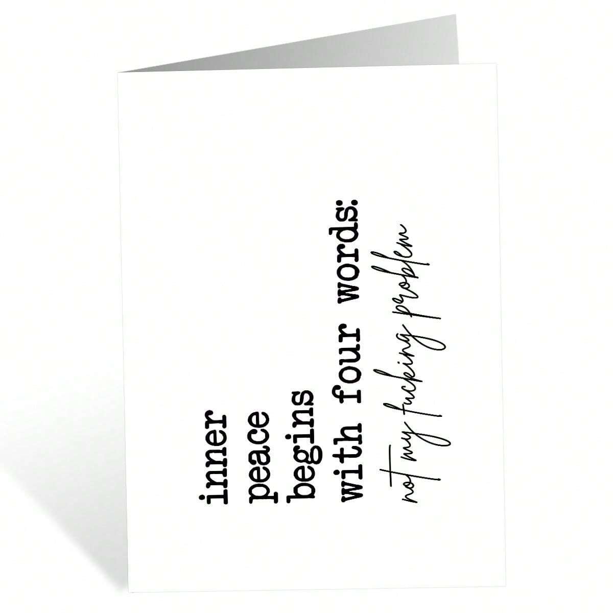 1pc Funny And Creative Birthday Card Quotes About Life, Not My Problem ...