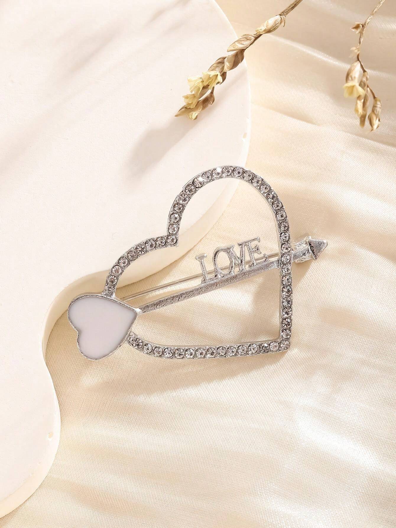 1 Peça broche de coração elegante e sofisticado para mulheres, ideal ...