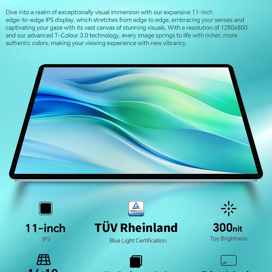 Teclast P50 2024 Tablet Unisoc T606 8-Core 1.6GHz/ 6GBRAM/128GB ROM/10 ...