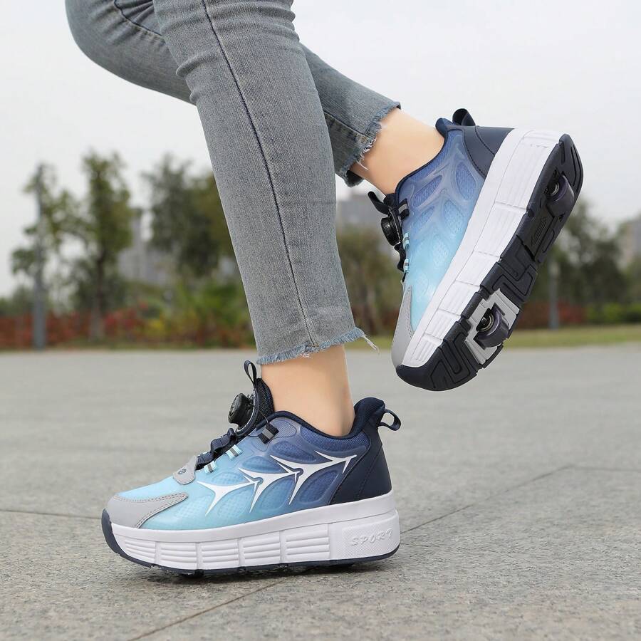 Sapatos Esportivos com Rodas e Respiráveis com Rodas Duplas para Homens ...