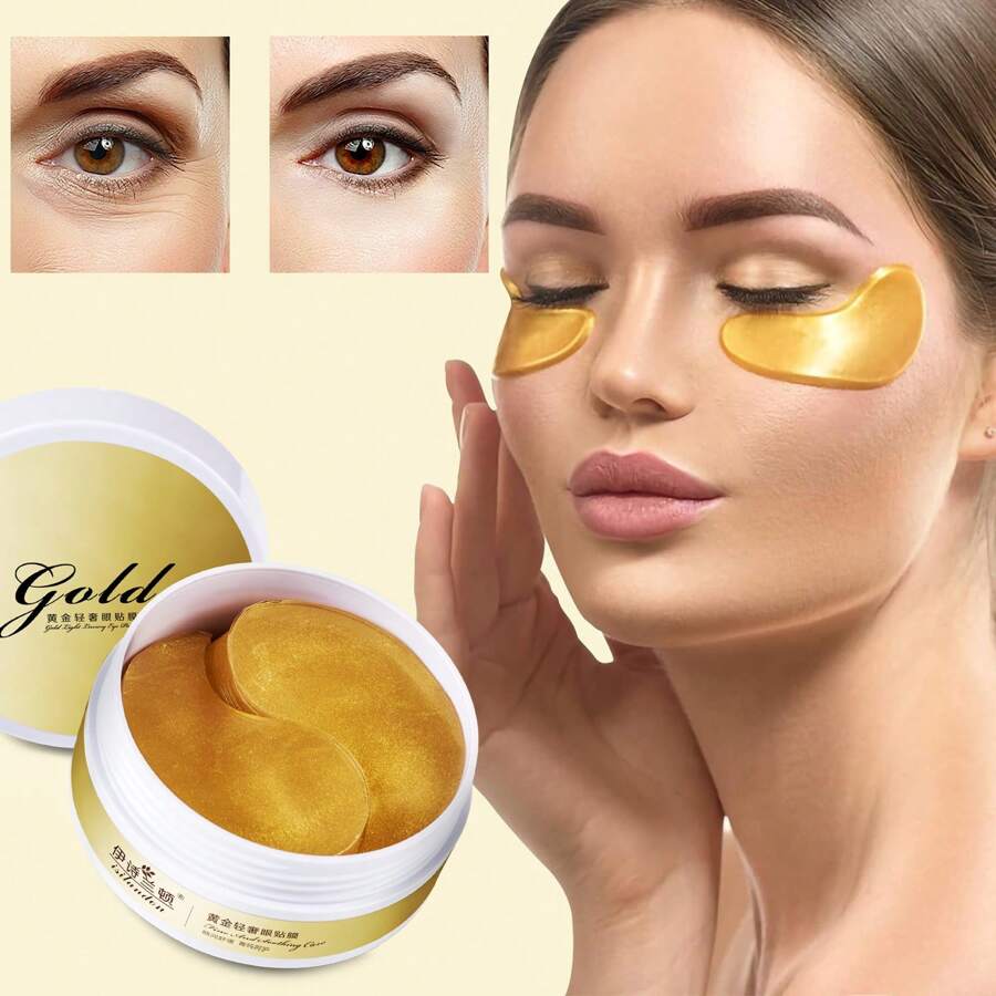 Under Eye Patches (30 Pairs Eye Gels), Golden Glow Under Eye Mask ...