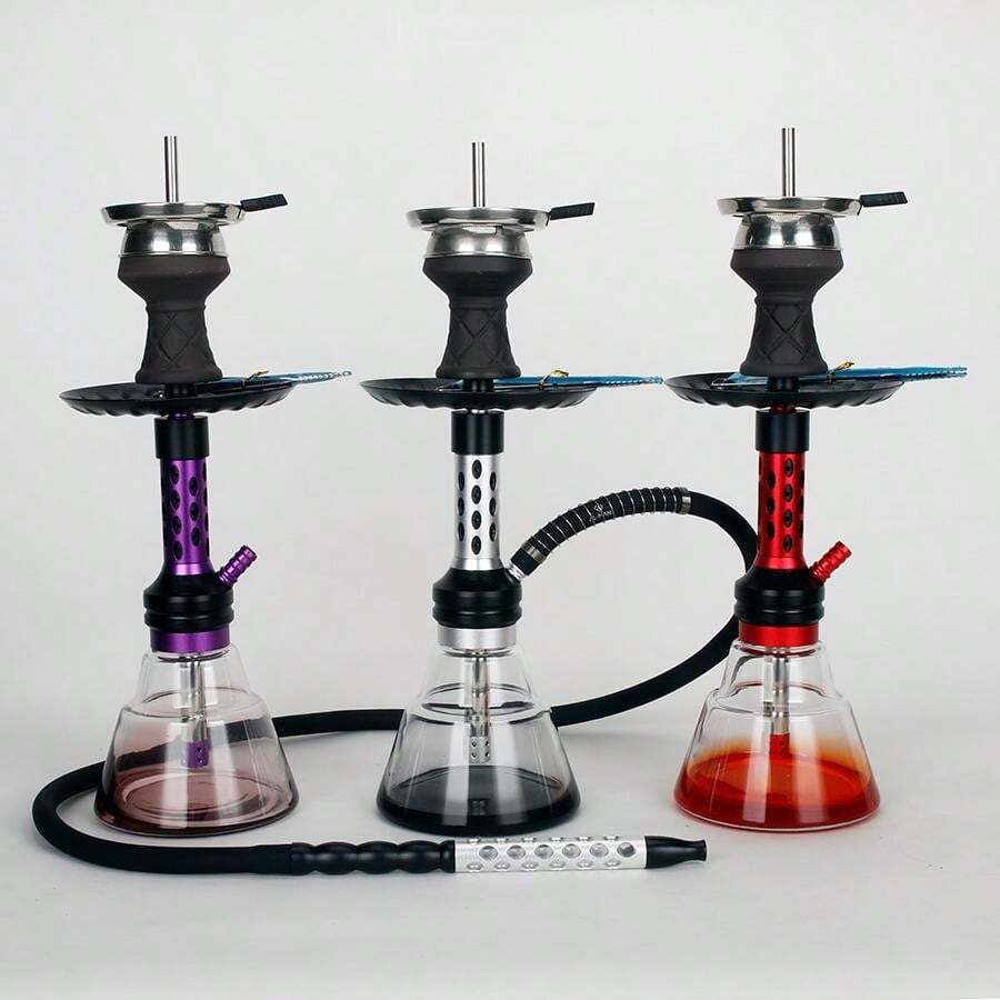 Conjunto de shisha de lujo - Botella de vidrio hecha a mano con eje de ...