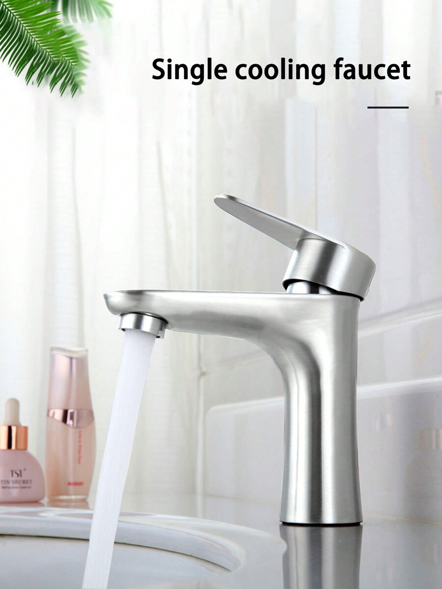 SUS304 Stainless Steel High-Arc Single Handle Cold Water Bathroom ...