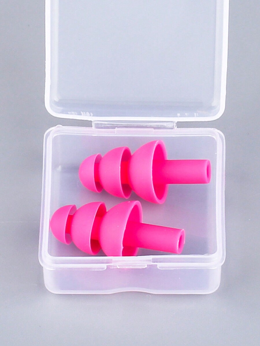 2 Boxes Waterproof Silicone Swimming Earplugs, Soft Noise Reduction Ear ...