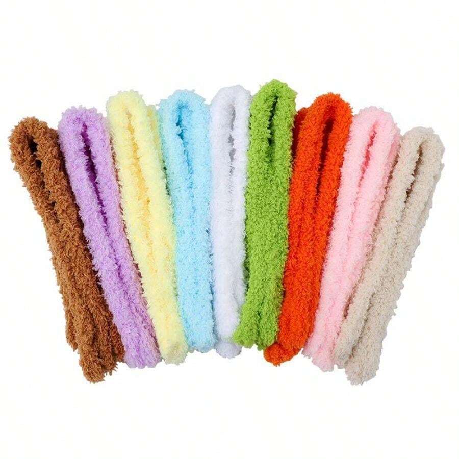 6 peças 39,3 polegadas/100 cm Limpa Cachimbos de Material Jumbo de Lã ...