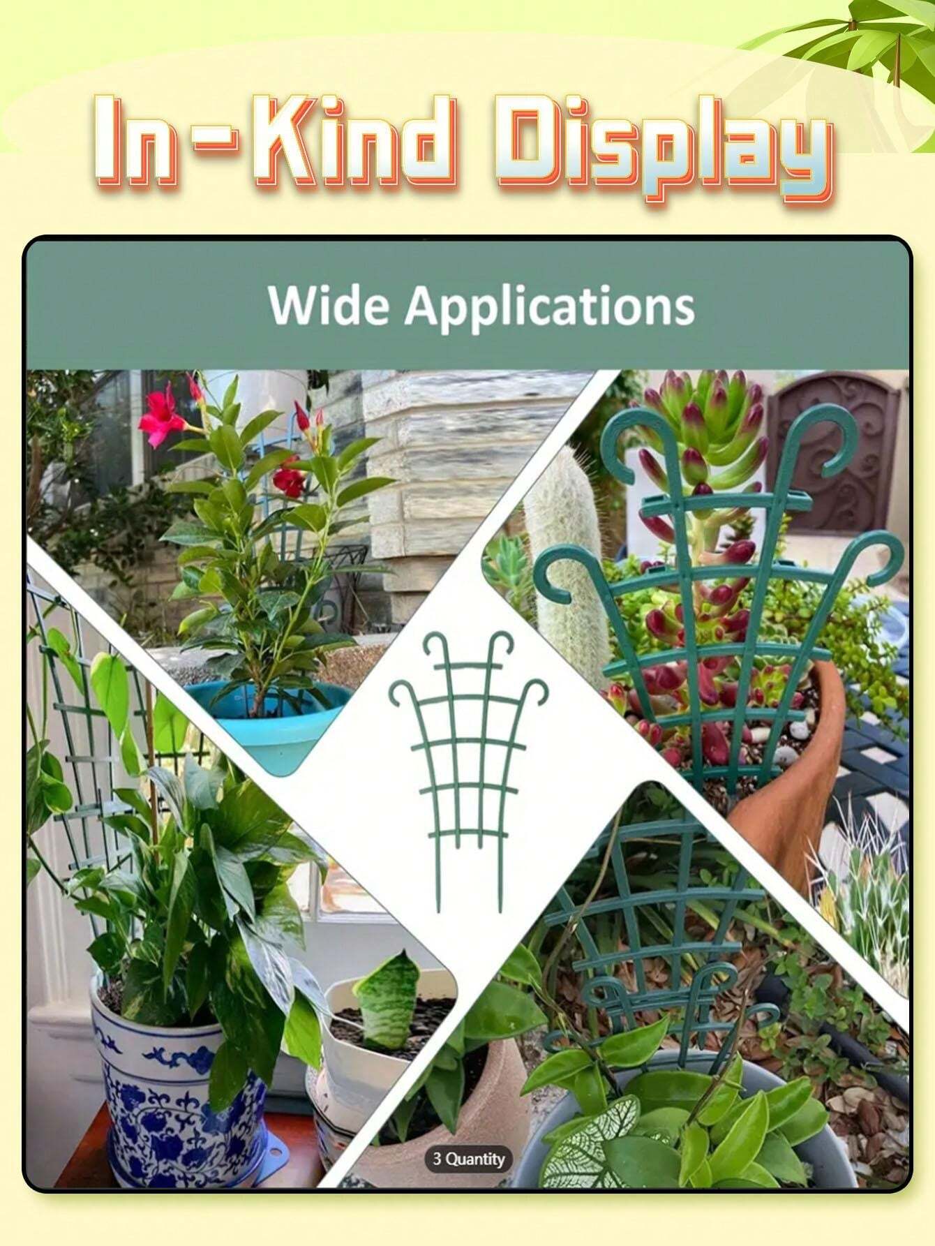 1pc,Plant Potting Support Stand, Stackable Plant Trellis Indoor Plastic ...