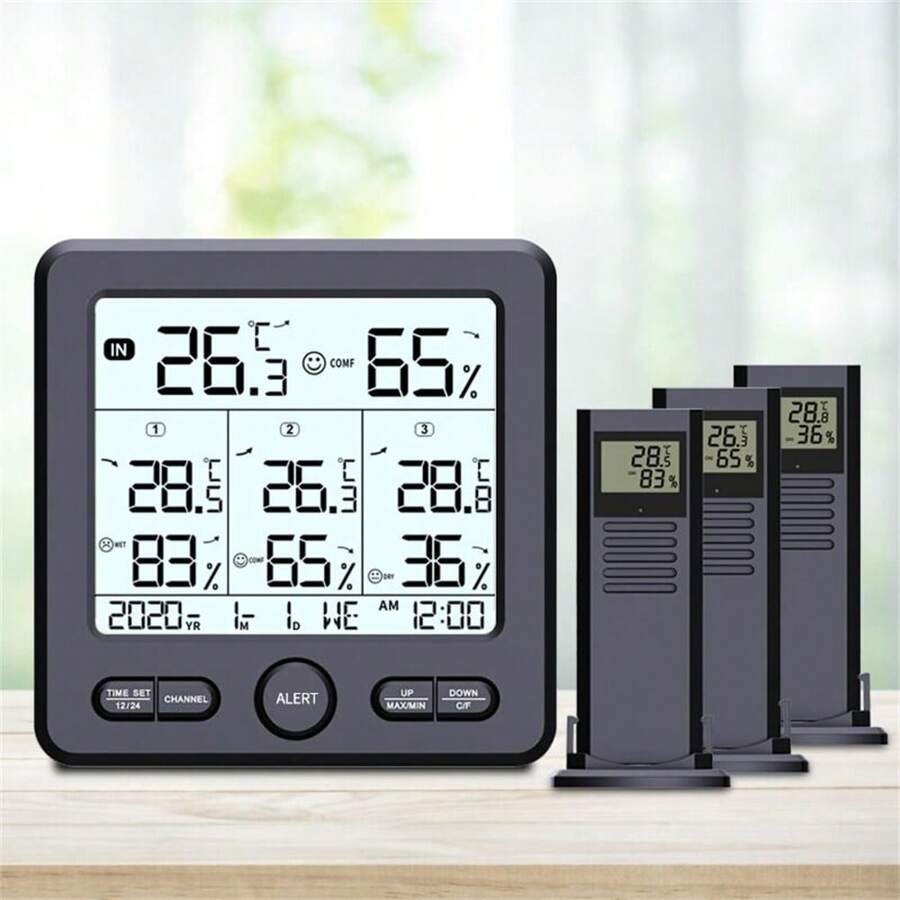 Smart Home Weather Station Wireless Indoor Outdoor Thermometer Digital ...