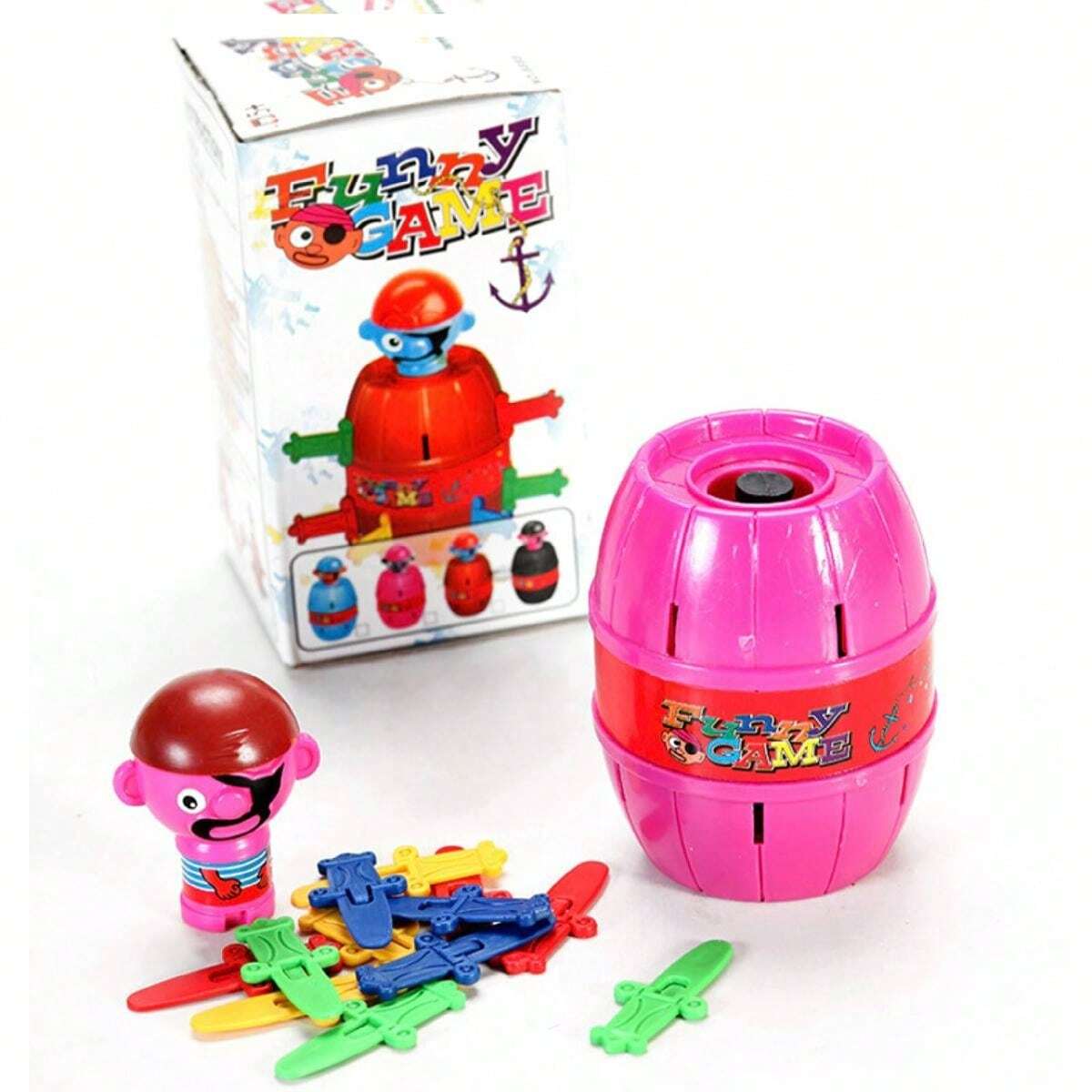 1pc Novelty Prank Toy Spoof Toy Venting Toy Pirate Barrel Toy Pop-Up ...