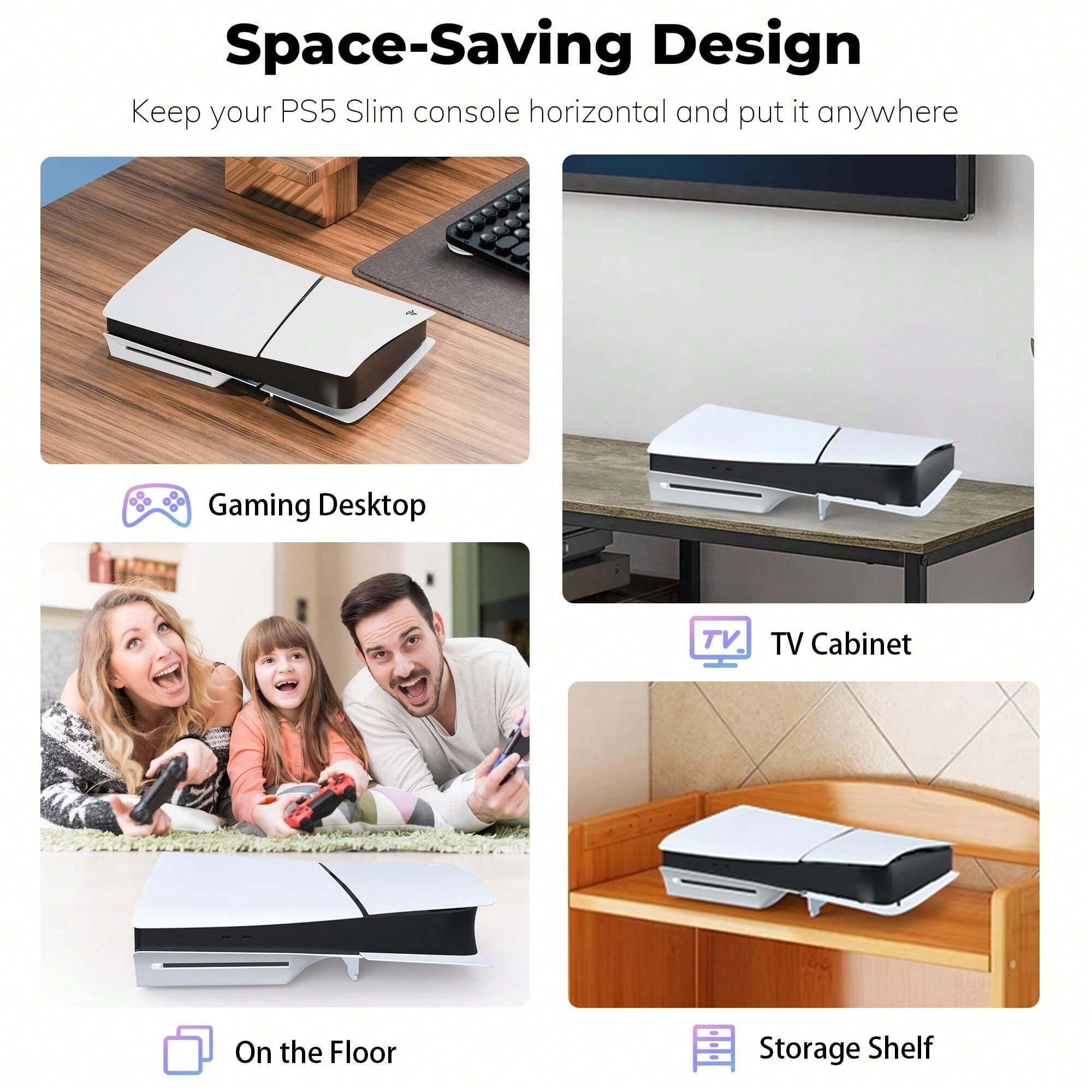 Suitable For PlayStation 5Slim Game Console Height Bracket PS5 Slim Game Console Horizontal Base ...