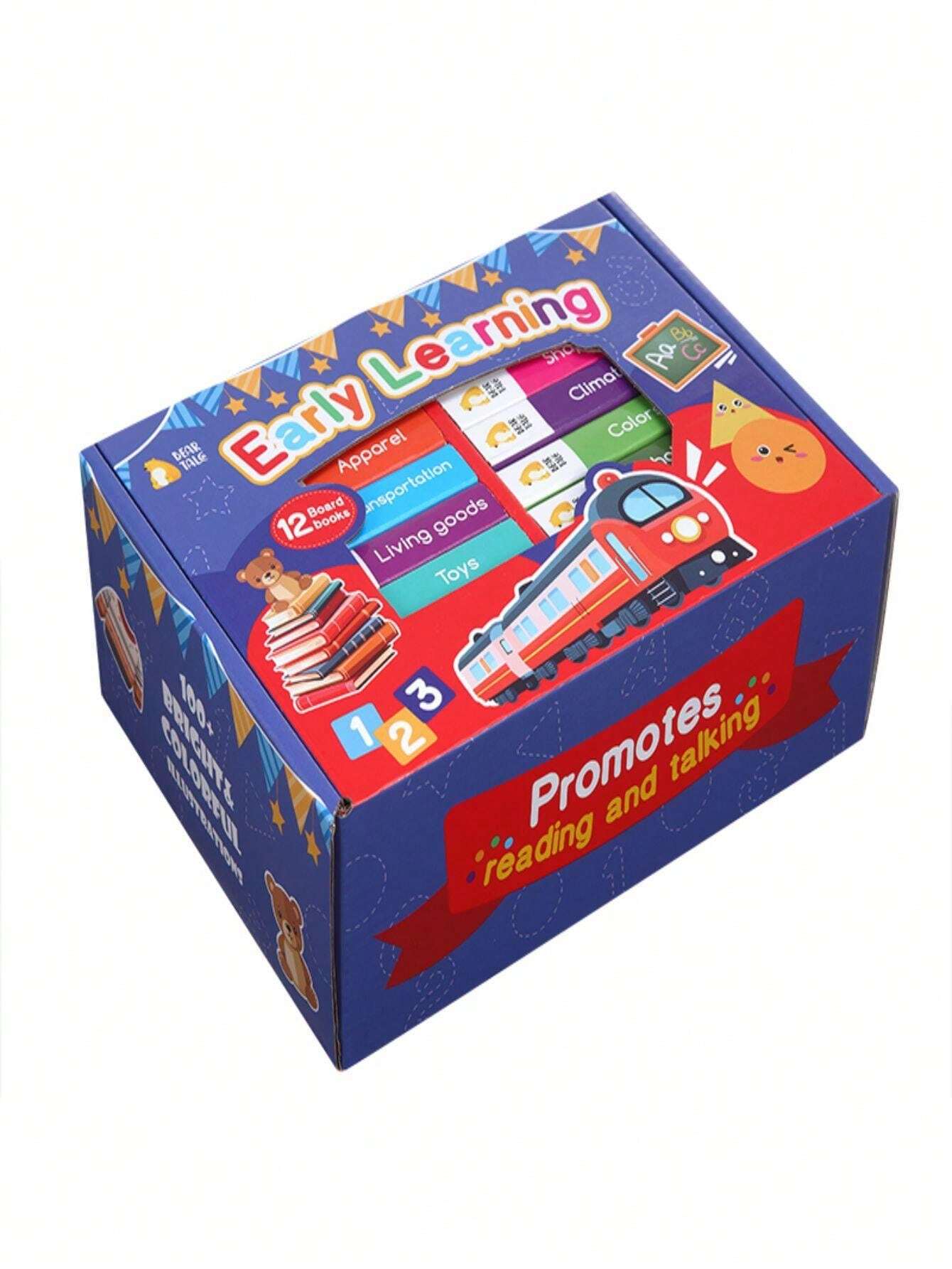 12 Board Books Set Early Learning Theme For Toddlers, Children ...