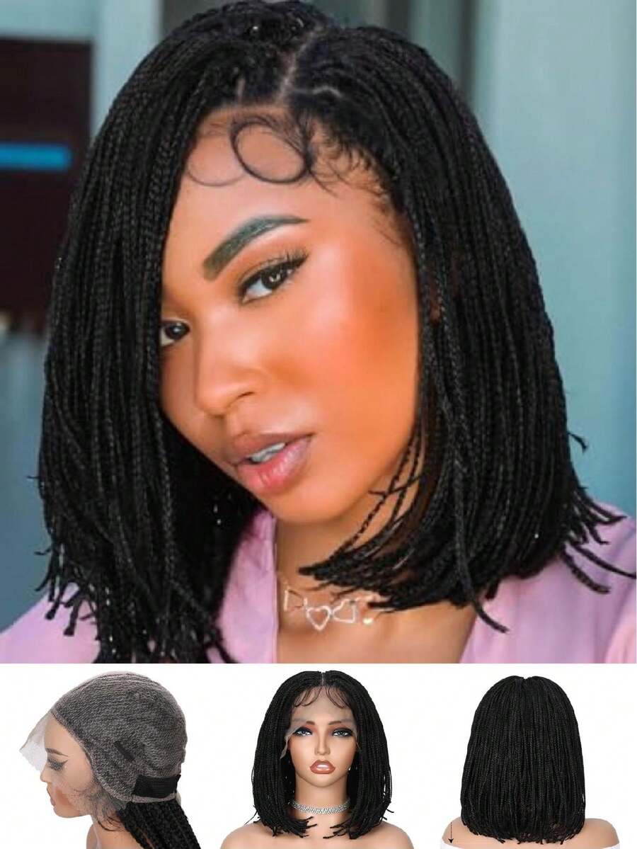 Box Braided Wig Square Knotless Box Braided Wigs 13X6 Lace Front Wig ...