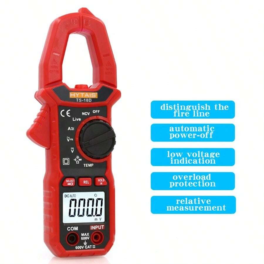 HYTAIS TS-18D Current Digital Clamp Meter High Precision Multimeter Clamp Ammeter For Measuring ...
