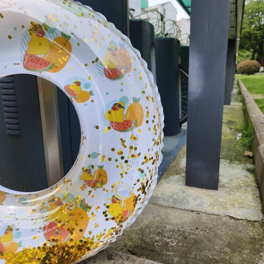 1 Flash Duck Swimming Ring, Suitable For Children Aged 5-8 (40-80 ...