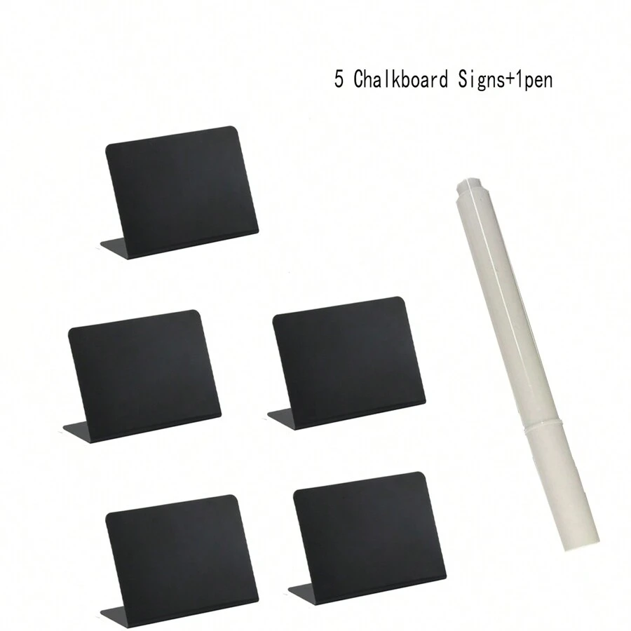6pcs/Set L-Shaped Blackboard Tags + Erasable Whiteboard Marker, For ...