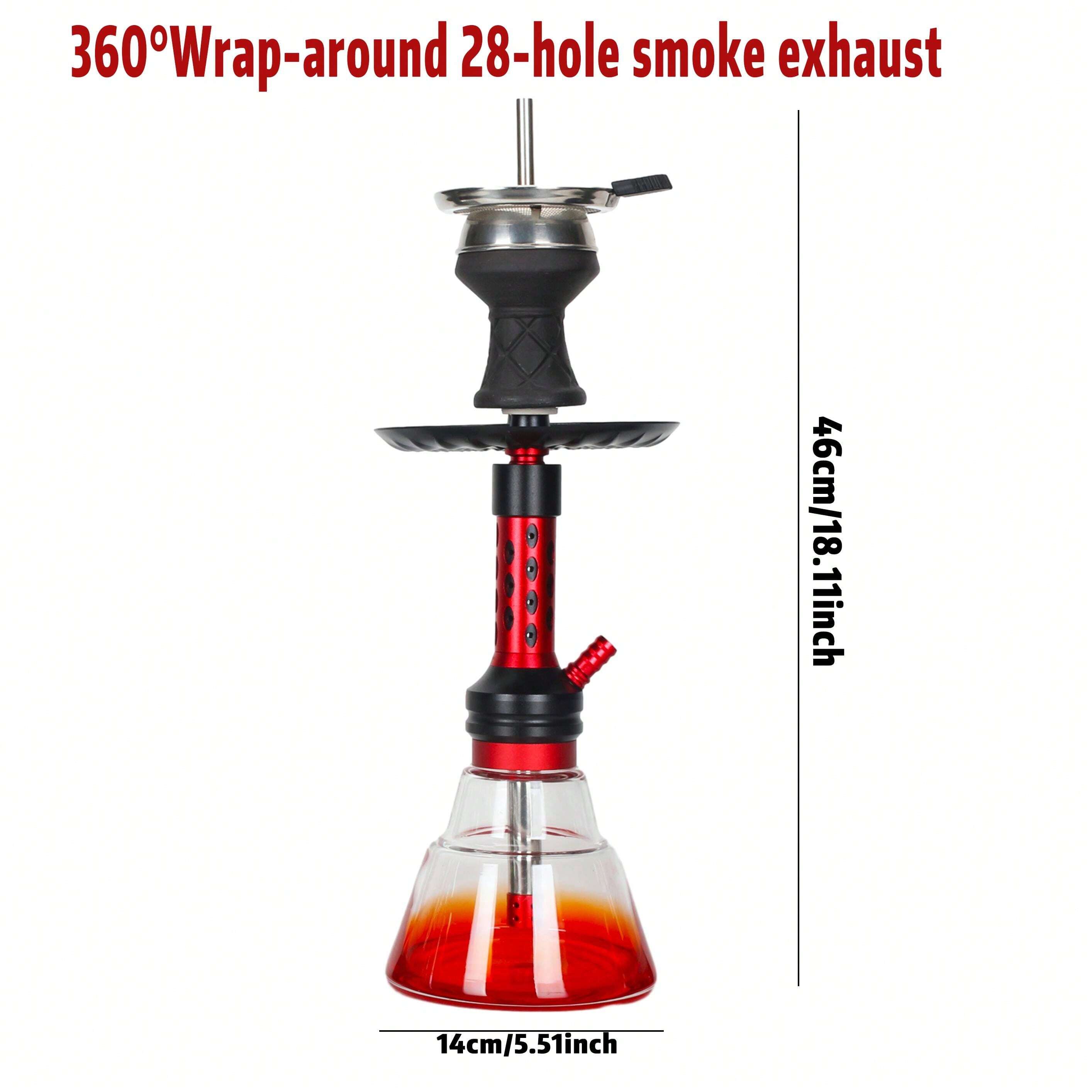 Conjunto de shisha de lujo - Botella de vidrio hecha a mano con eje de ...