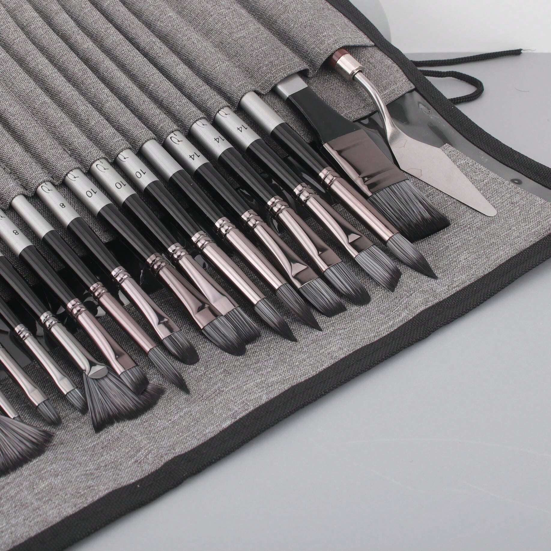 Set de 24 Pinceles para pintar, Pinceles de pigmento profesional para ...
