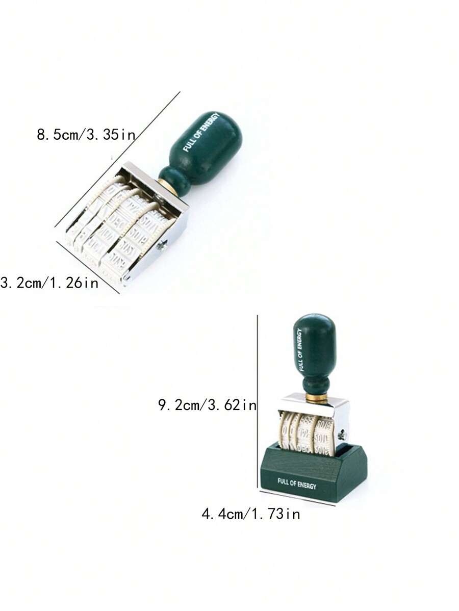 1ชิ้น วินเทจ วันที่แสตมป์ Roller STAMP DIY สมุดภาพเครื่องมือล้อหมุน ...