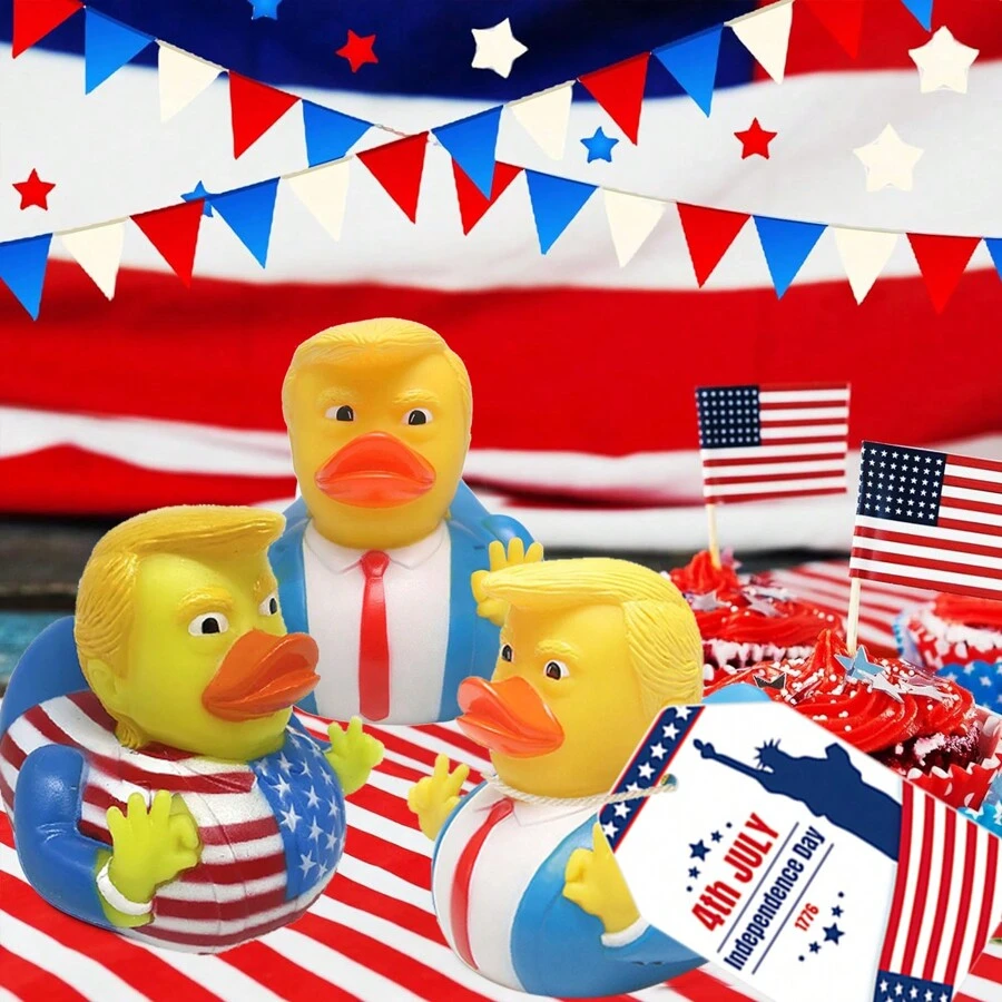 2 Pack Mini Rubber Ducky, PVC Squeaky Duck Cartoon Rubber Duckling Pool ...