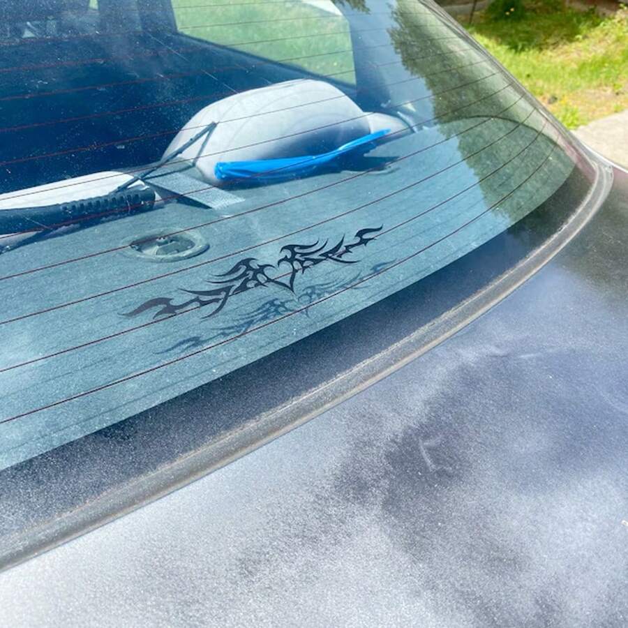 1 Pc Heart Wings Car Bumper Sticker Rear Windshield Decal, Cute Vinyl ...