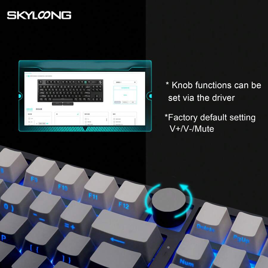 SKYLOONG Teclado mecánico con cable SKYLOONG GK980 QMK/VIA, tecla PBT ...